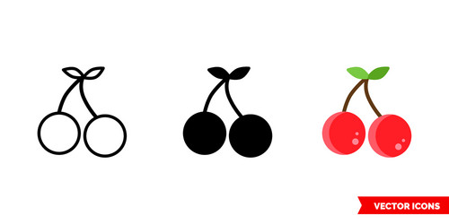 Cornel icon 3 types color black and white Vector Image