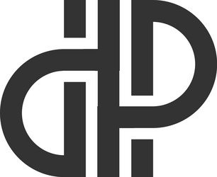 Double p letter logo lettermark pp monogram type Vector Image