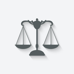 Justice set of icons lawyer advocate law symbol Vector Image