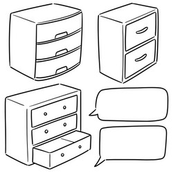 Set of drawer Royalty Free Vector Image - VectorStock