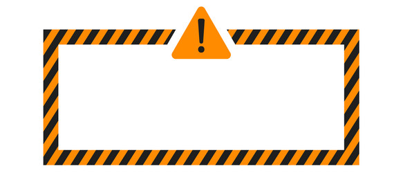 Caution tape warning banner frame Royalty Free Vector Image