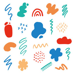 Colorful abstract brush stroke seamless pattern Vector Image