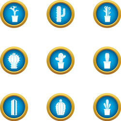 Thorn icons set flat style Royalty Free Vector Image