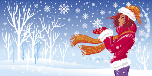 Winter Girl Vector Images (over 39,000)