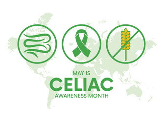 Celiac disease awareness month poster Royalty Free Vector