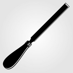 Chisel silhouette isolated on a white background Vector Image