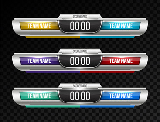 Creative digital scoreboard Royalty Free Vector Image