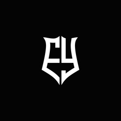 Ey logo monogram emblem style with crown shape Vector Image