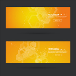 Hud futuristic header and footer element set Vector Image