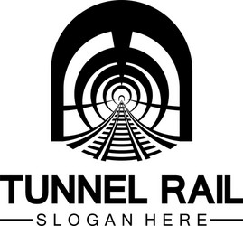 Simple rail logo icon design Royalty Free Vector Image