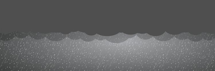 Rain and clouds storm background horizontal Vector Image