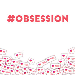 Social media icons obsession Royalty Free Vector Image