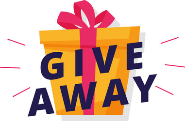 Giveaway logo template for social media post Vector Image