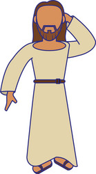 Jesus face cartoon Royalty Free Vector Image - VectorStock