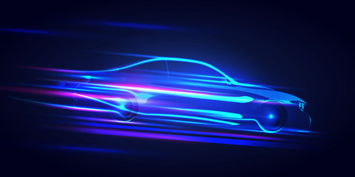 Speed motion with fast speedometer car Royalty Free Vector