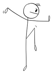 Stickman Kick Vector Images (72)