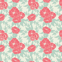 Summer floral seamless pattern with pink roses Vector Image