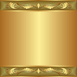 Golden background with frame and transparent space