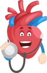 Cute healthy heart Royalty Free Vector Image - VectorStock