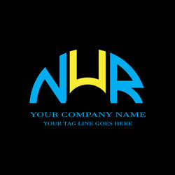 Nur letter logo creative design with graphic Vector Image