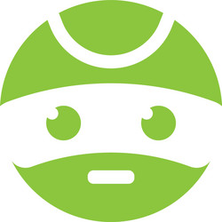 Robot green logo icon Royalty Free Vector Image