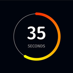 Countdown timer website element with buttons Vector Image