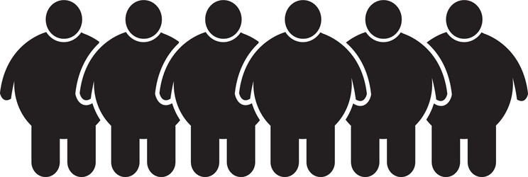 Fat people icon design Royalty Free Vector Image
