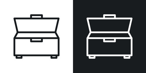 Horizontal shop refrigerator icon Royalty Free Vector Image