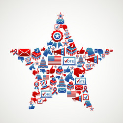 Badges us presidential election 2012 Royalty Free Vector