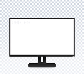 Computer display with blank white screen Vector Image