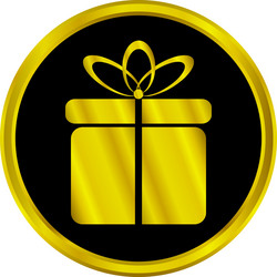 Gift button Royalty Free Vector Image - VectorStock