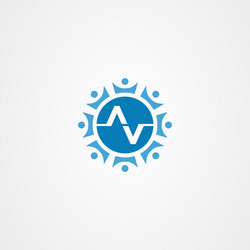 M group icon logo design Royalty Free Vector Image