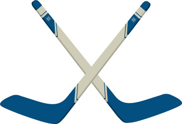 Hocket sticks crossed Royalty Free Vector Image