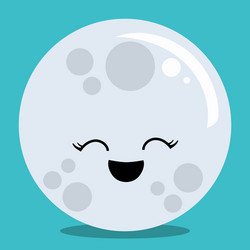 Solar system planets smiley moon 10 Royalty Free Vector
