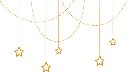Hanging stars ornament Royalty Free Vector Image