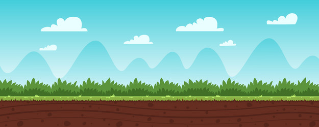 Forest game background 2d application Royalty Free Vector