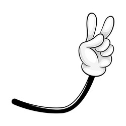 Cartoon hand and comic arm with five fingers Vector Image