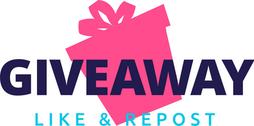 Giveaway logo template for social media post Vector Image