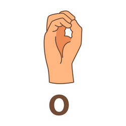 Hand showing letter n sign language alphabet Vector Image