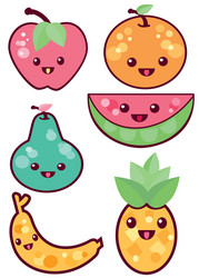 Kawaii ice cream and popsicles Royalty Free Vector Image