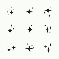 Sparkle stars Royalty Free Vector Image - VectorStock