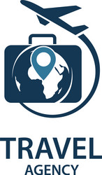 Globe travel logo Royalty Free Vector Image - VectorStock