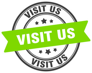 Visit us stamp label on transparent Royalty Free Vector