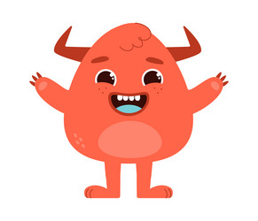 Cute Red Monster Vector Images (over 6,900)