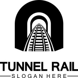 Simple rail logo icon design Royalty Free Vector Image