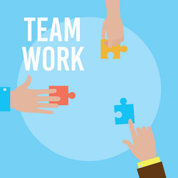Teamwork and support Royalty Free Vector Image