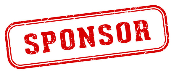 Sponsor stamp sponsor rectangular stamp on white Vector Image