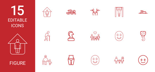 14 figure icons Royalty Free Vector Image - VectorStock