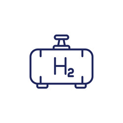 Hydrogen power system icon h2 energy source Vector Image