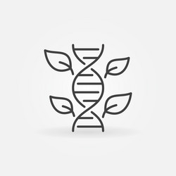 Molecule with dna line colored icon Royalty Free Vector